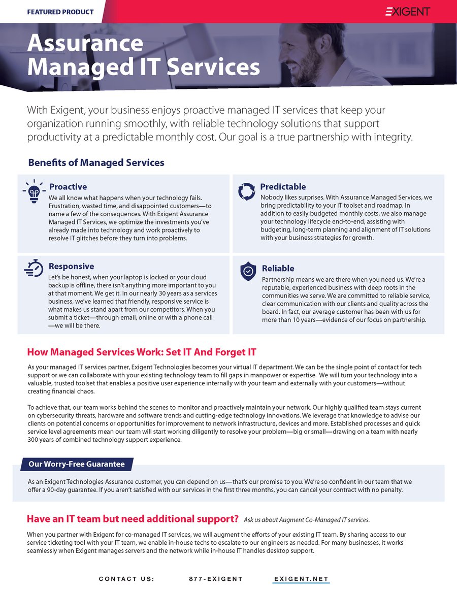 Welcome to Exigent Technologies