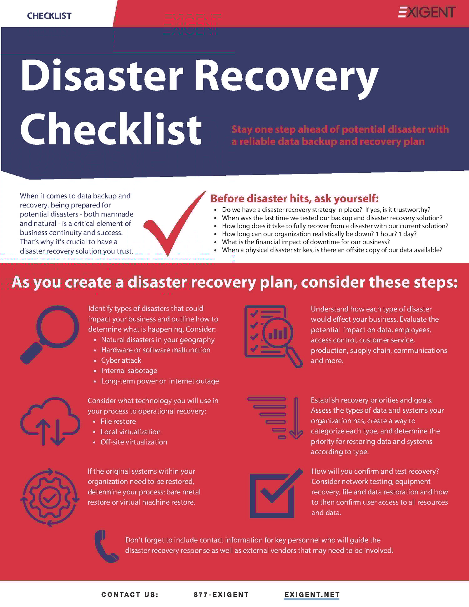 Disaster Recovery Checklist Download